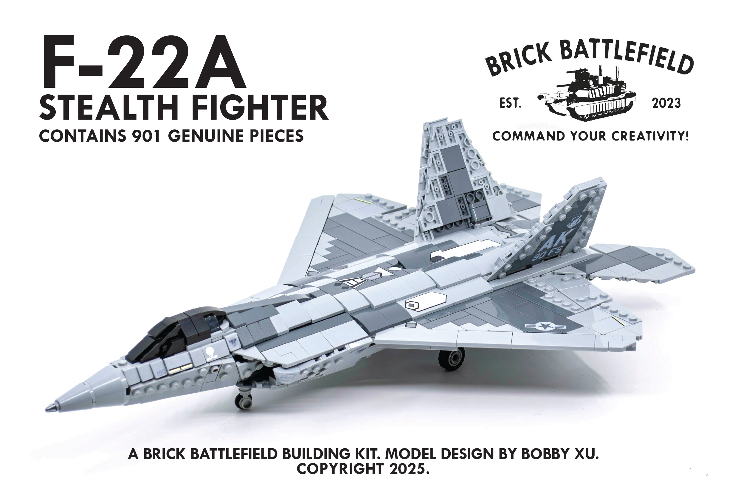 F-22A Building Kit – BRICK BATTLEFIELD